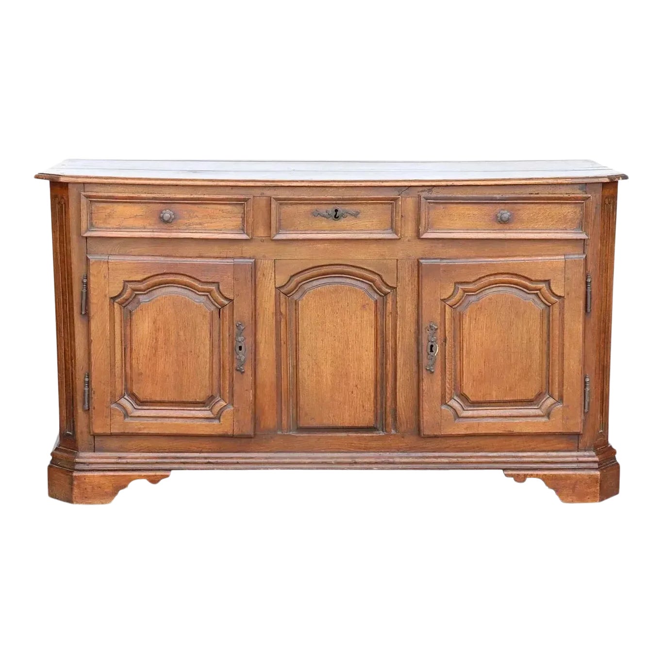 French Louis XIV Oak Enfilade Sideboard | Chairish