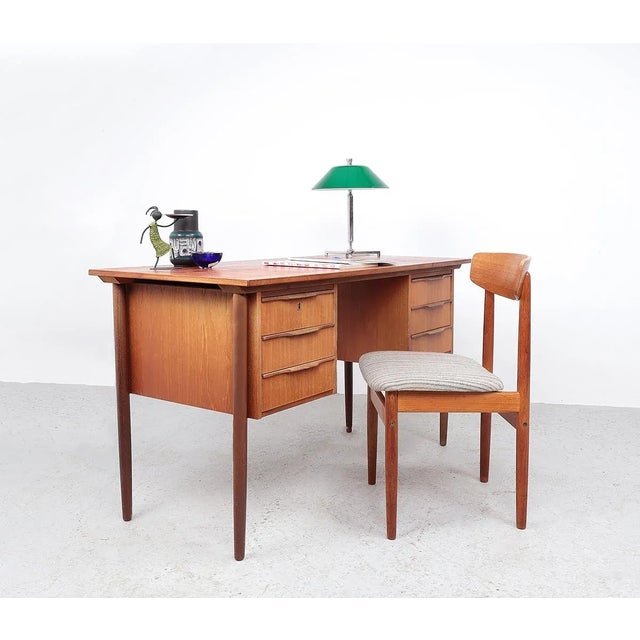 Danish Design Teak Desk with Drawers 1960s Chairish