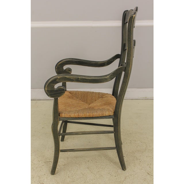 Set of 6 Country Rush Seat Ladderback Dining Room Chairs | Chairish