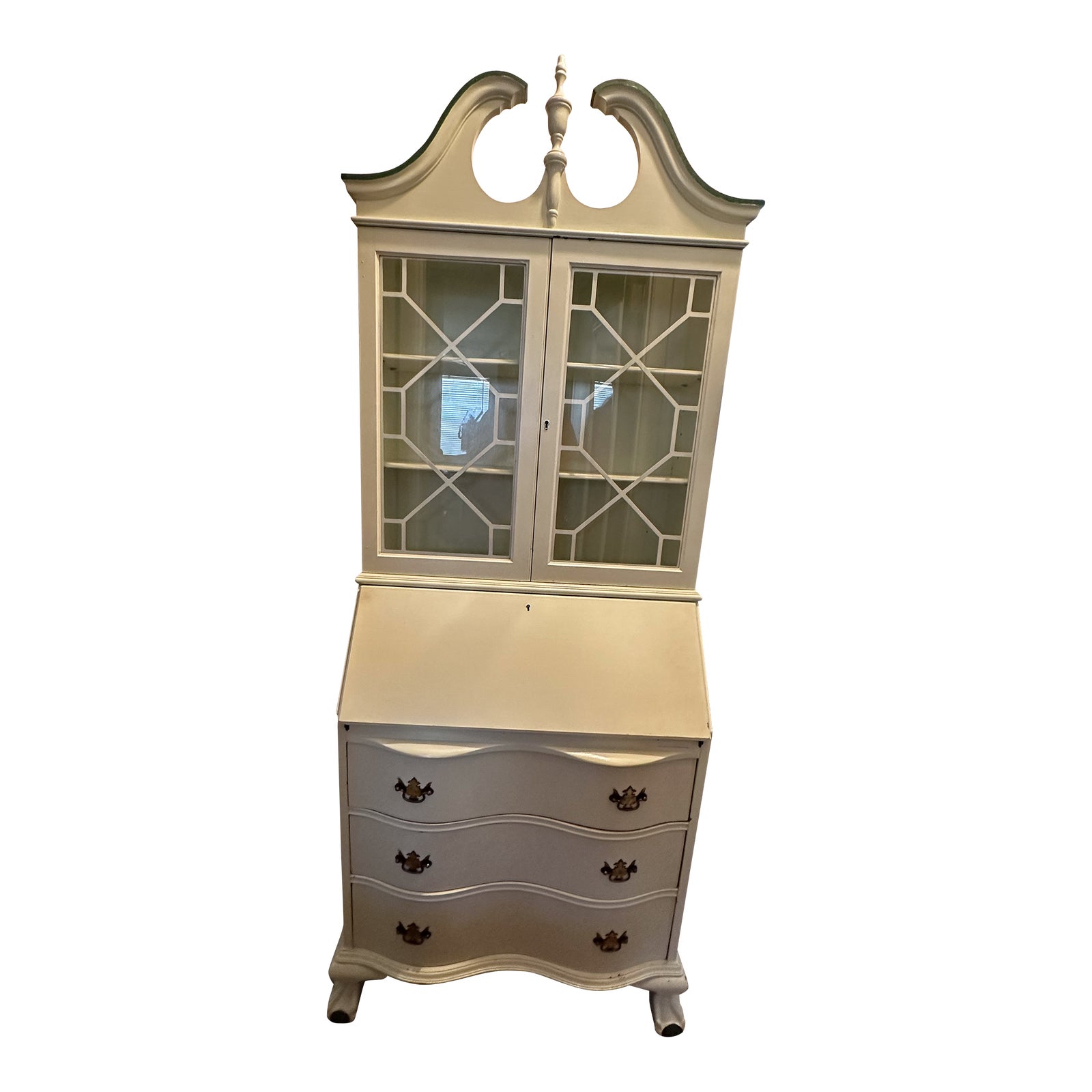 Vintage Early Mid 20th Century Vintage Chippendale Style Slant Front ...