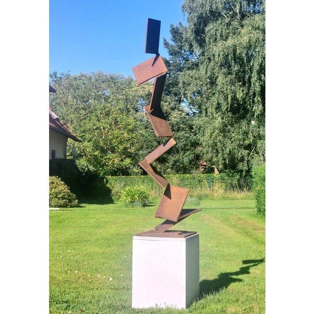 Kuno Vollet, Aspiring Path Sculpture, Rusted Steel | Chairish