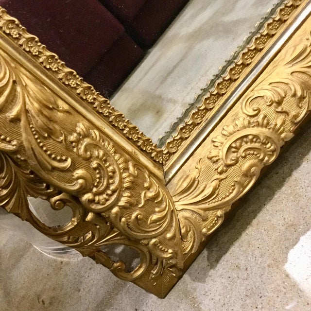 Antique French Gold Frame Mirror | Chairish