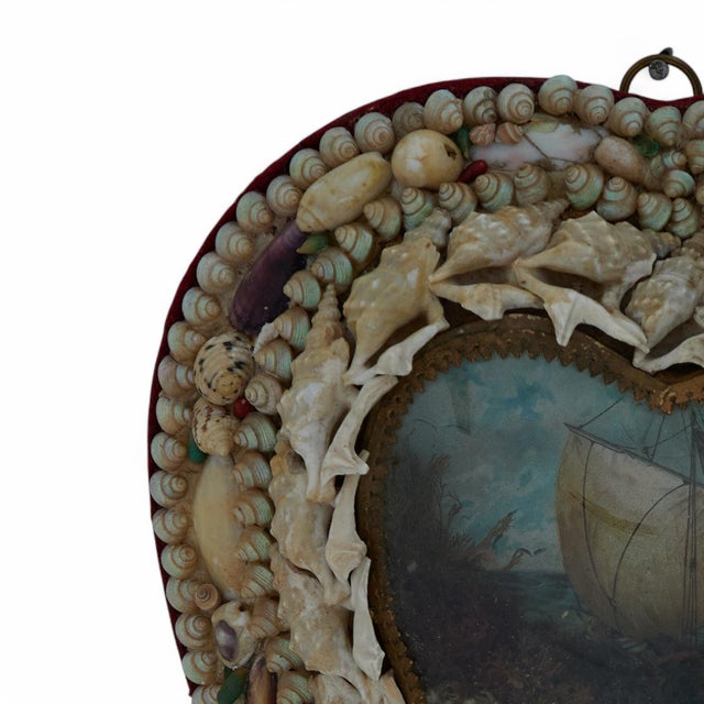 Antique British Colonial Sailors Valentine in Heart Form | Chairish