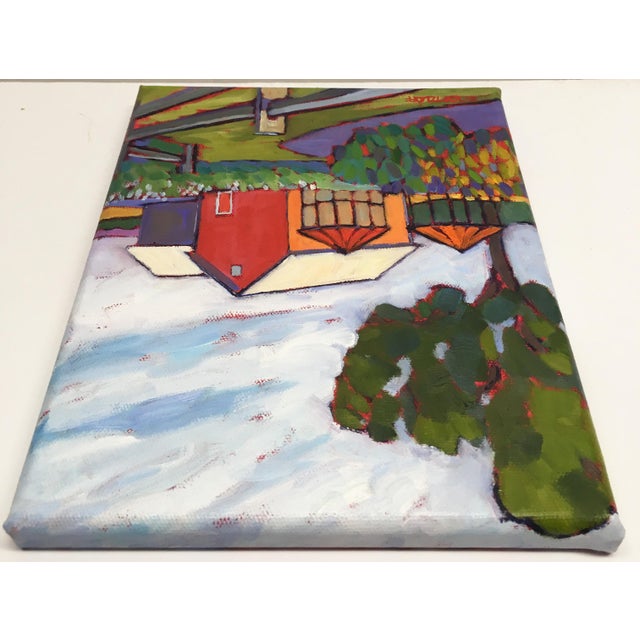 "The Red Barn" Contemporary Expressionist Farm Landscape Oil Painting ...