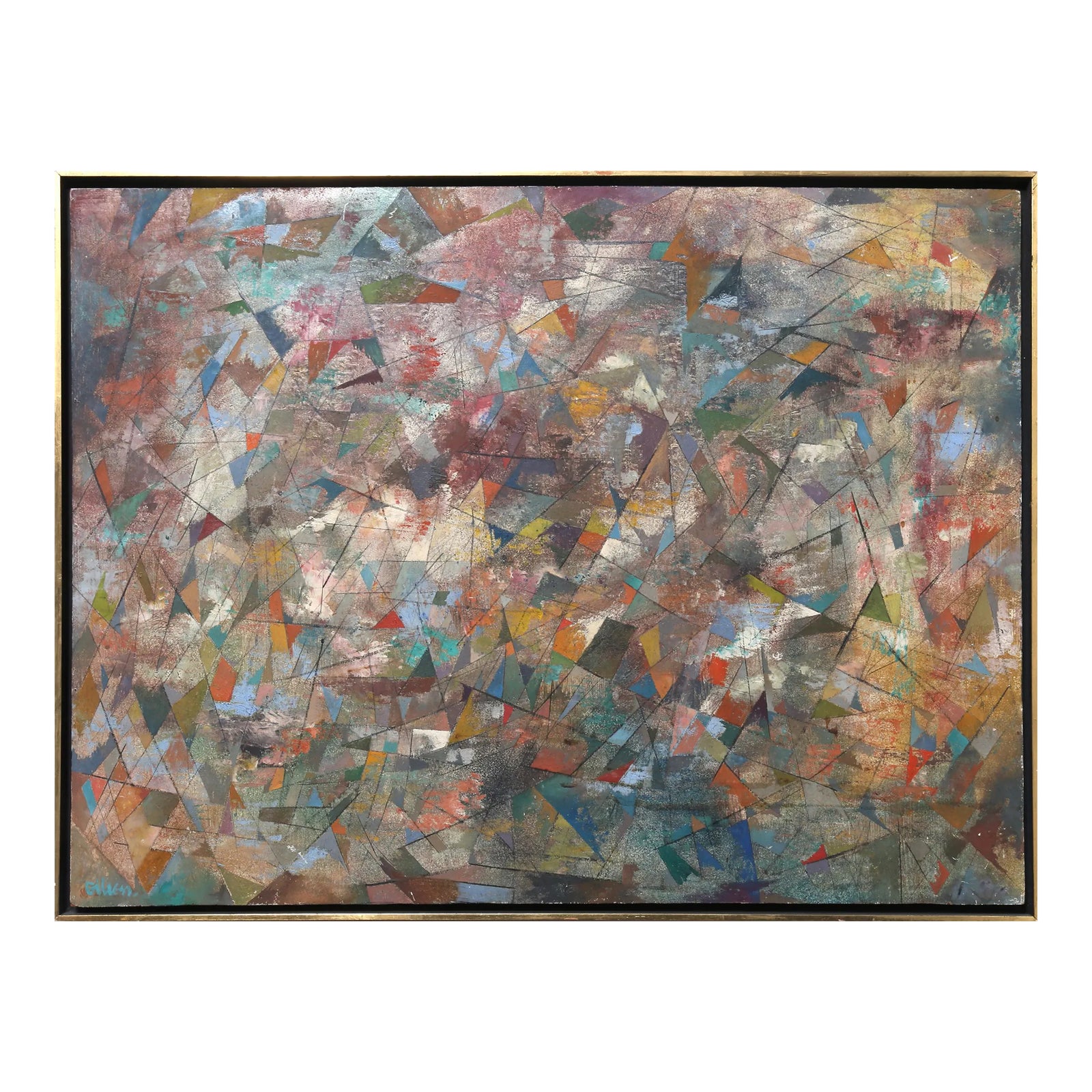 Unititled, Ted Gilien Oil on Masonite Painting | Chairish