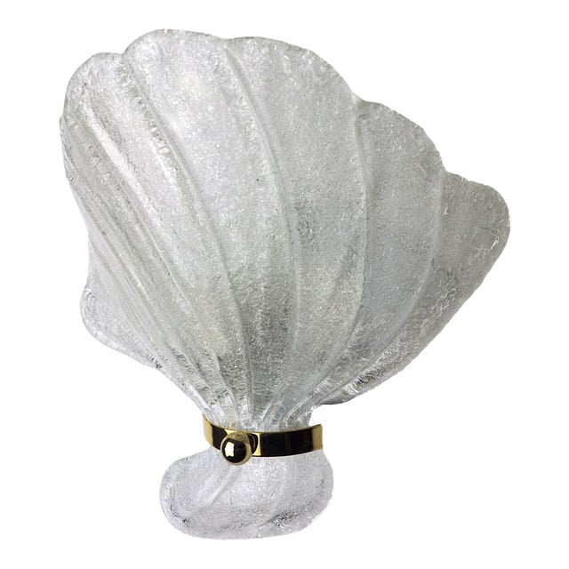 Shell Wall Lamp, Murano Glass, Italy, 1970 | Chairish