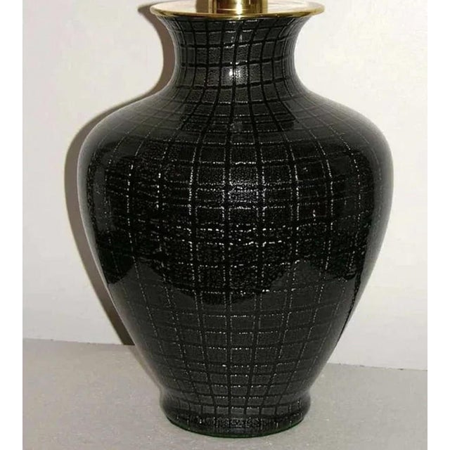 VeArt 1960s Pair of Black Murano Glass Table Lamps | Chairish