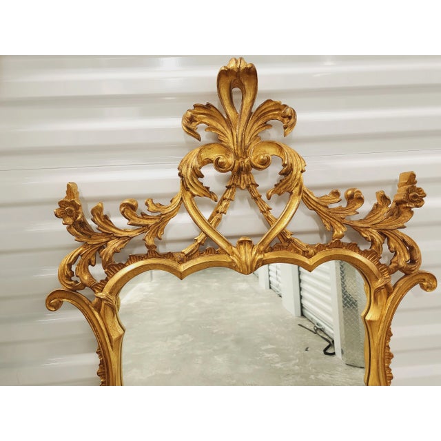 Chippendale Style Giltwood Mirror | Chairish