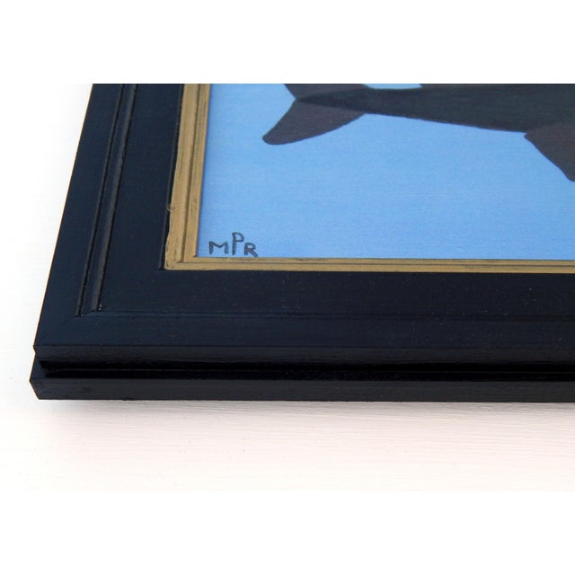 Matt Rix, Naïve Style Maritime Scene with Sawfish and Steamship, Print ...