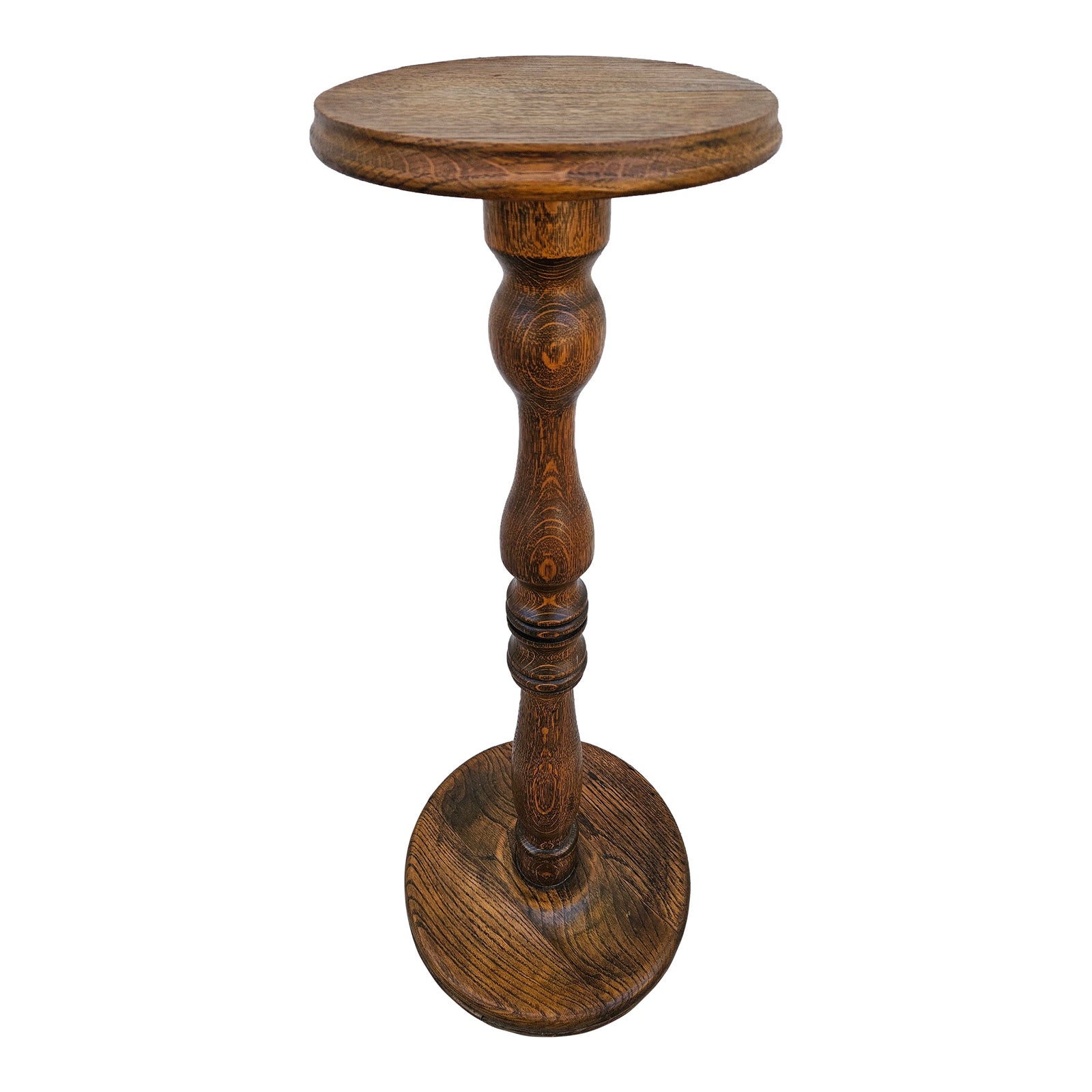 Antique Oak Plant Stand | Chairish