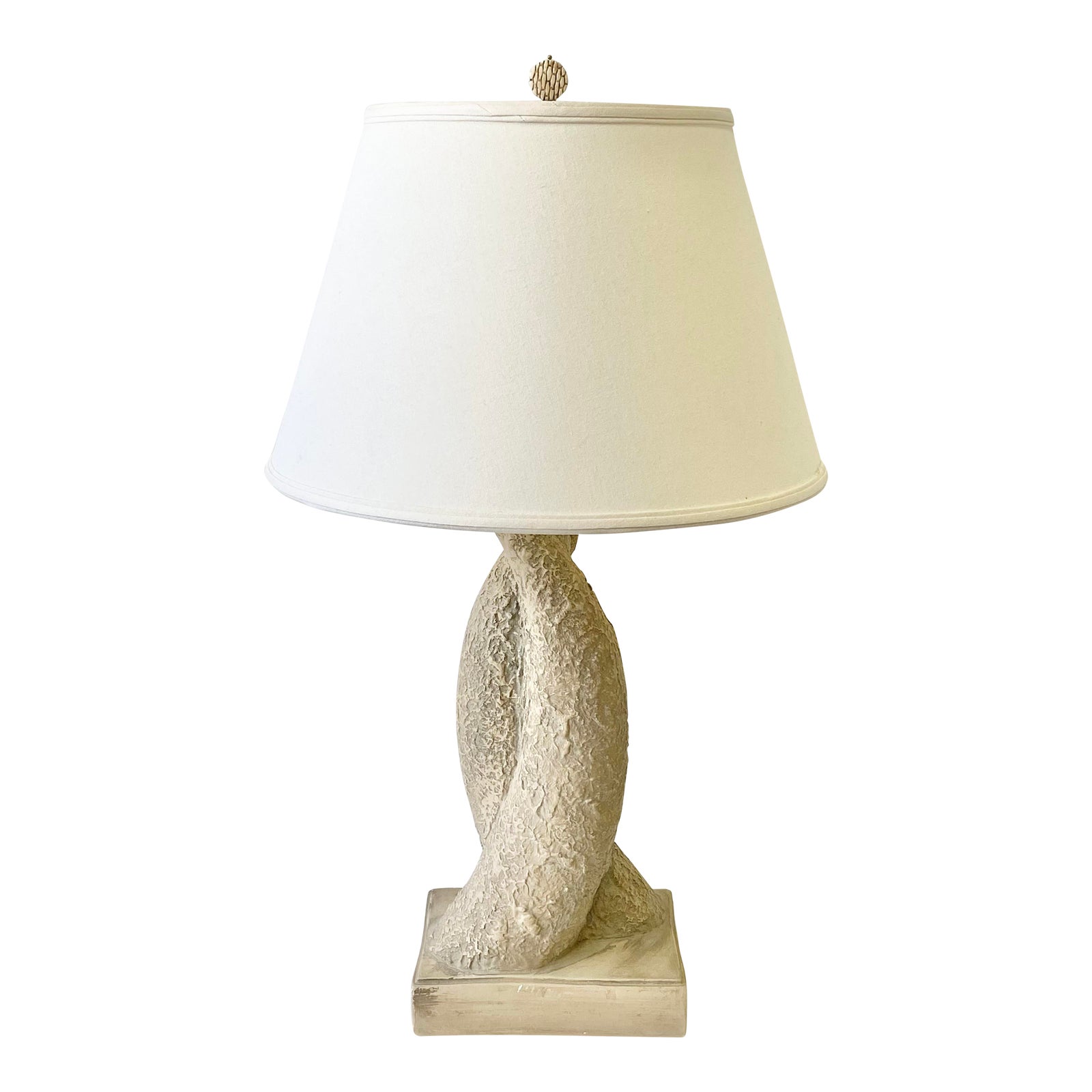 Abstract Modern Chalkware Table Lamp | Chairish