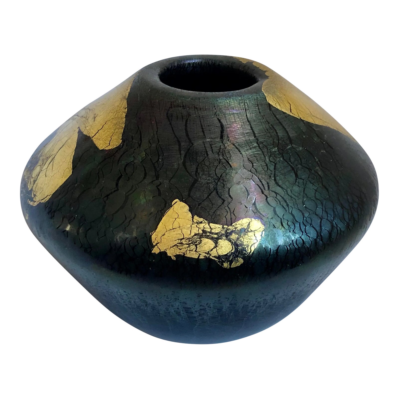 1990s Robert Eickholt Art Glass Vase | Chairish