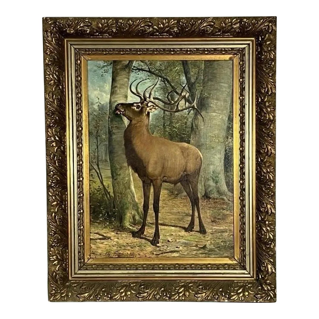 Signed & Dated 1879, Belgian Artist, Charles Boland, Oc Painting of a ...
