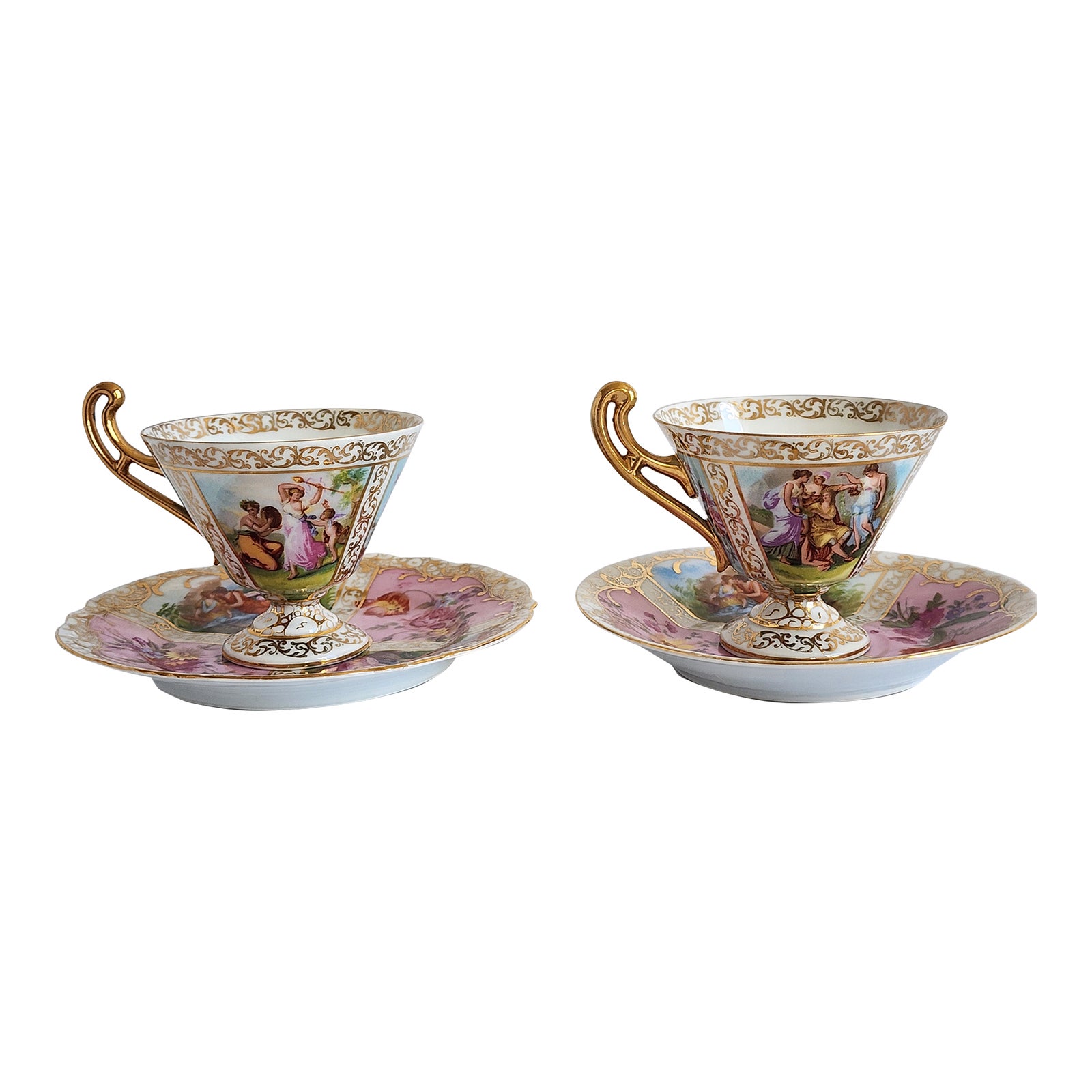 Antique (1853-1910) Carl Larsen Austria Vienna Porcelain Tea Cup With ...
