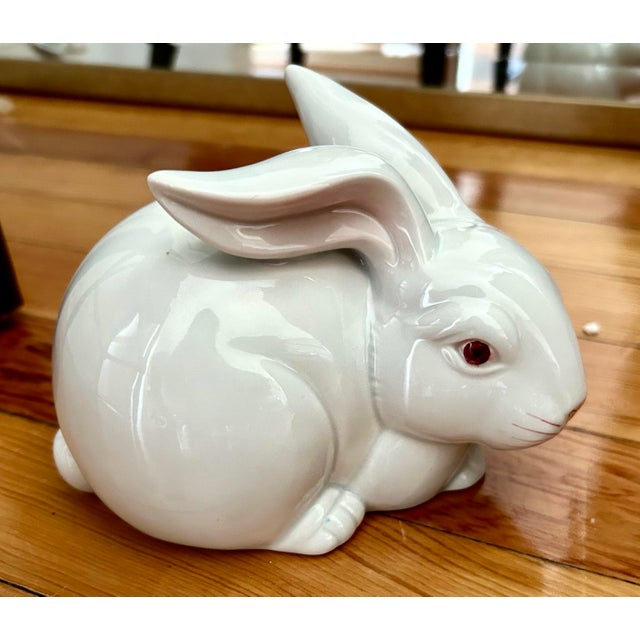 Fitz & Floyd Porcelain Bunny | Chairish