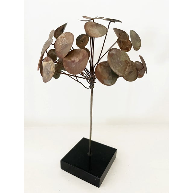 1970s Brutalist Money Tree Sculpture - Vintage Curtis Jere Style | Chairish