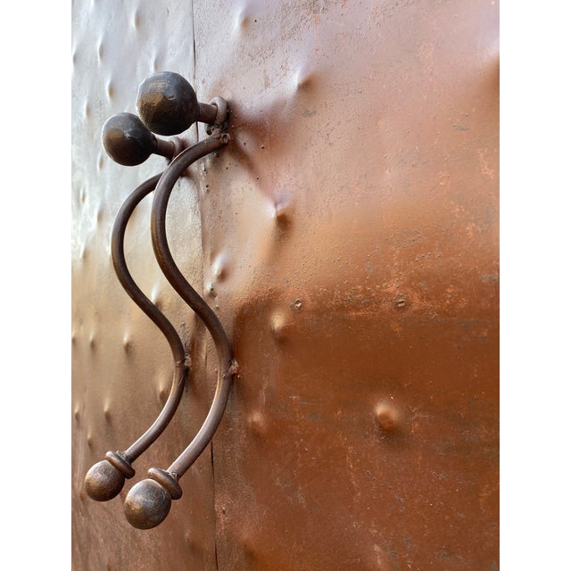 Monumental Handcrafted Dimpled Steel Armoire (Mexico) | Chairish