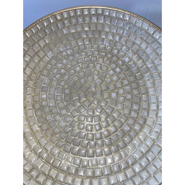Vintage Mid Century Modern Mosaic Round Decorative Plate Platter Tray ...
