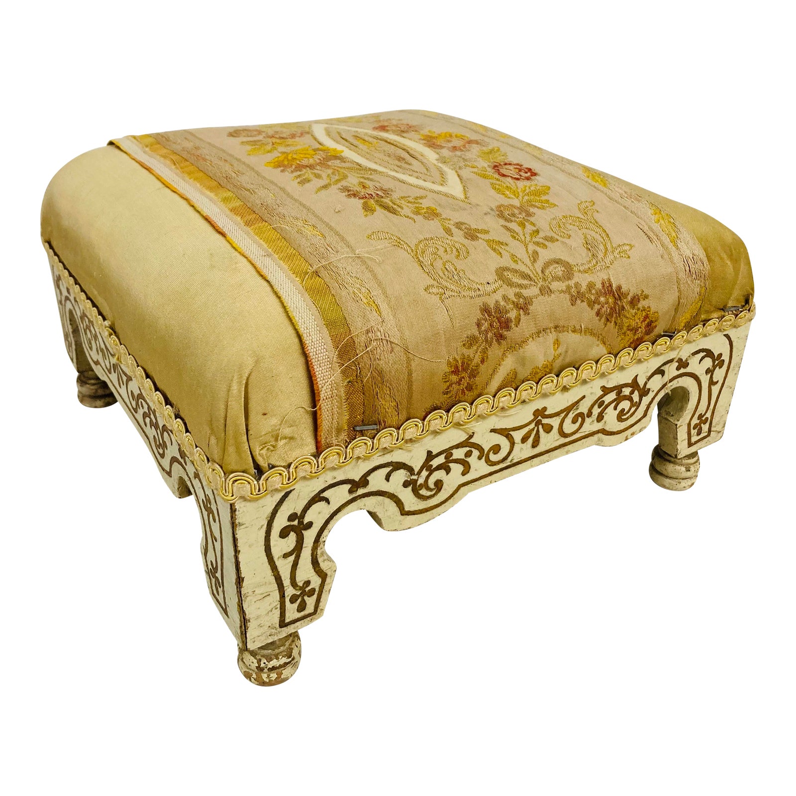 Antique Italian Footstool | Chairish
