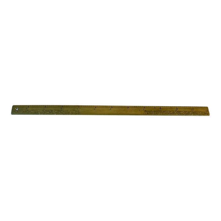Vintage Solid Brass Ruler | Chairish