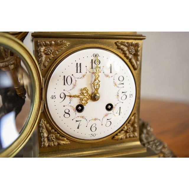Napoleon III French Bronze Mantel Clock Set From the 19th Century - 3 ...