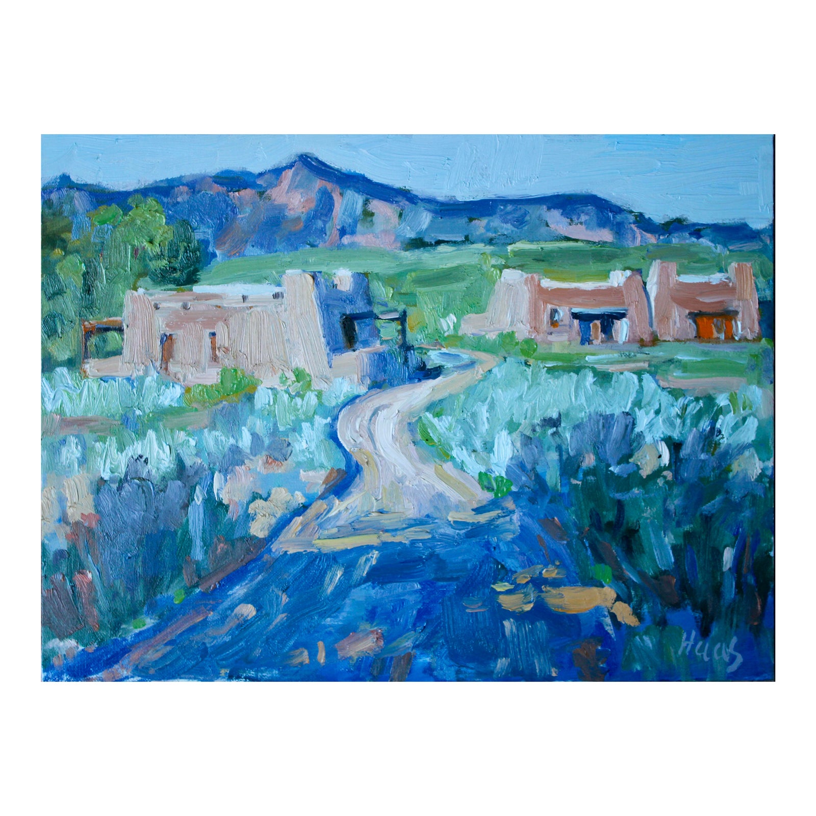 Southwestern Impressionist Modern Oil Painting Landscape | Chairish