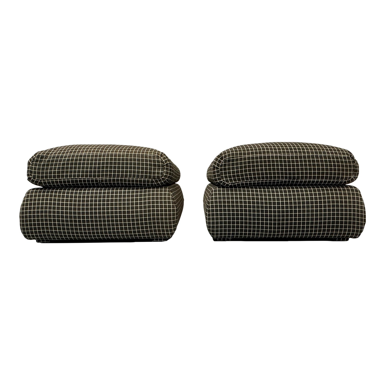 Billy Baldwin Style Square Stacked Ottomans | Chairish