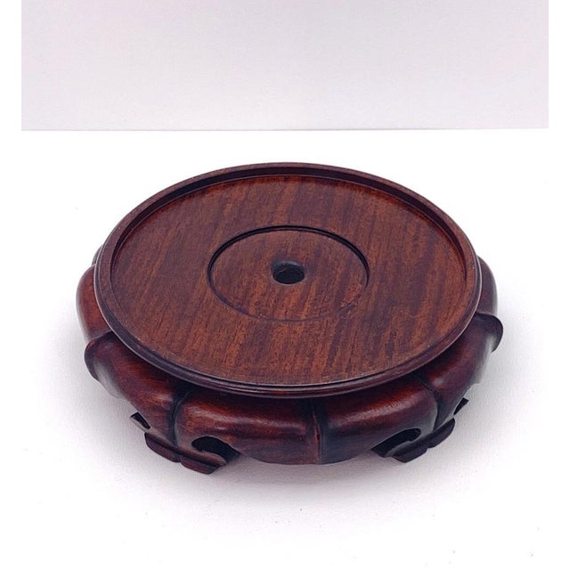 Large Old Ming Style Chinese Carved Red Rosewood Display Stand 7 ...