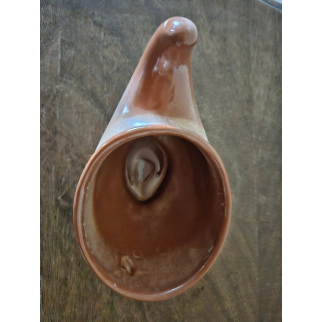 Vintage Brown Frankoma 575 Cornucopia Planter/Vase | Chairish