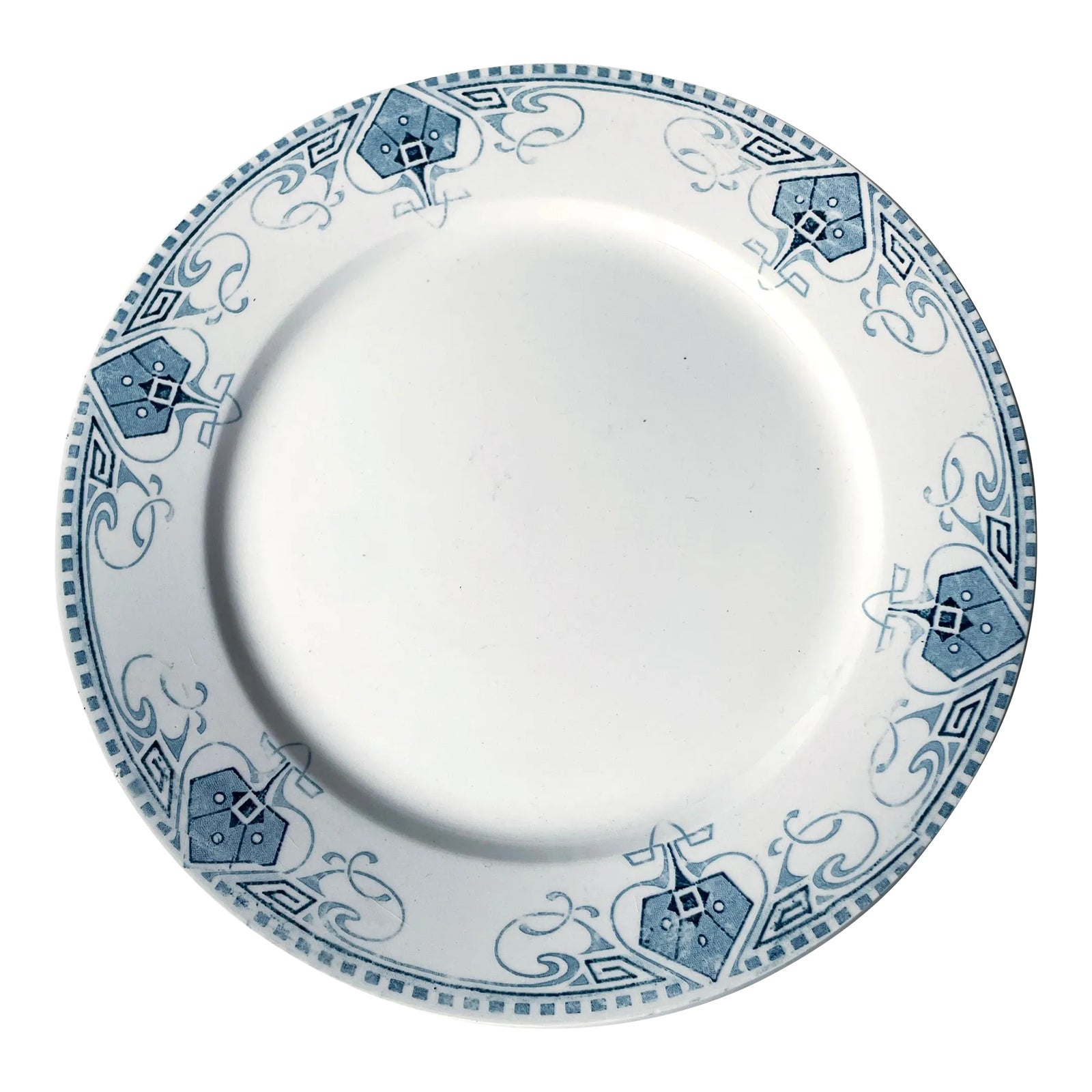 French U & C Sarreguemines Plate in Germaine Pattern | Chairish