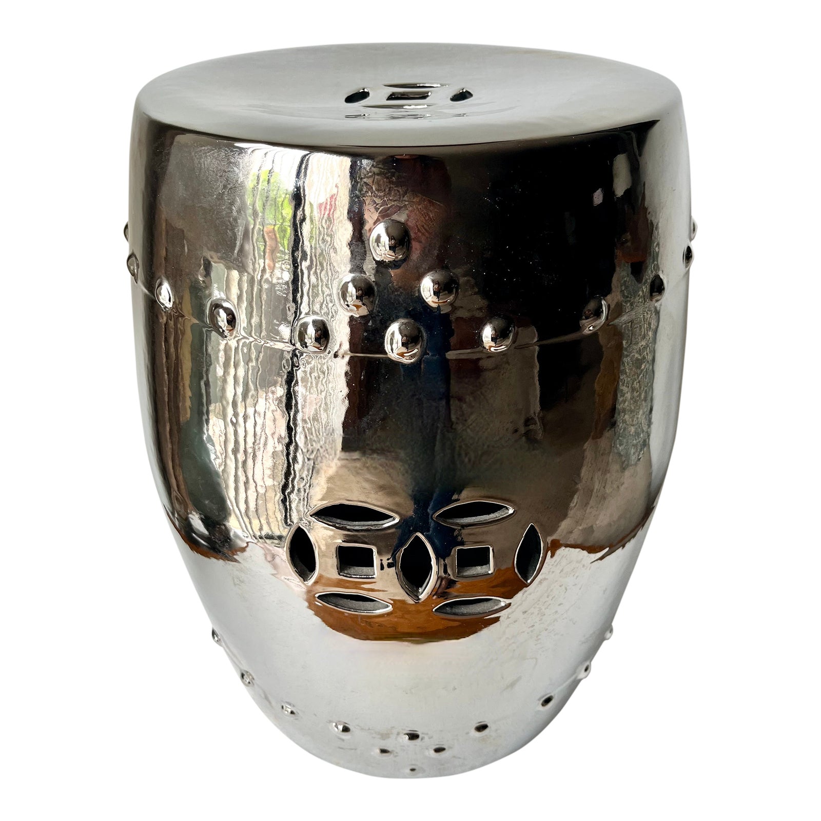 Chinoiserie Silver Metallic Ceramic Garden Seat/Table-2 Available ...