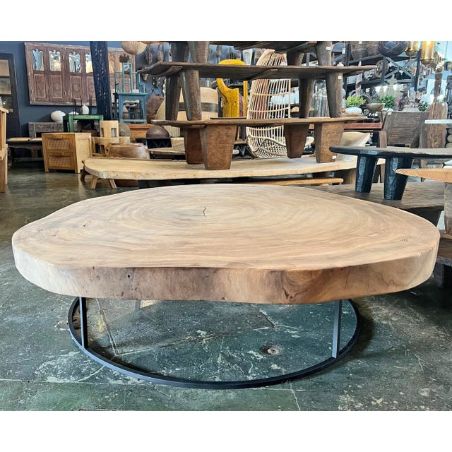 Organic Pod Wood Coffee Table | Chairish