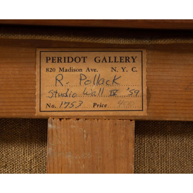 Reginald Murray Pollack Signed 1959 Oil on Canvas Abstract Painting of ...