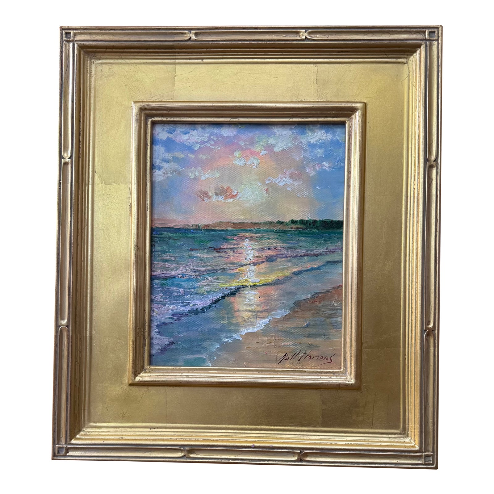 "Sunrise" by Matt Thomas, Oil Painting on Canvas With Gold Panel Frame ...
