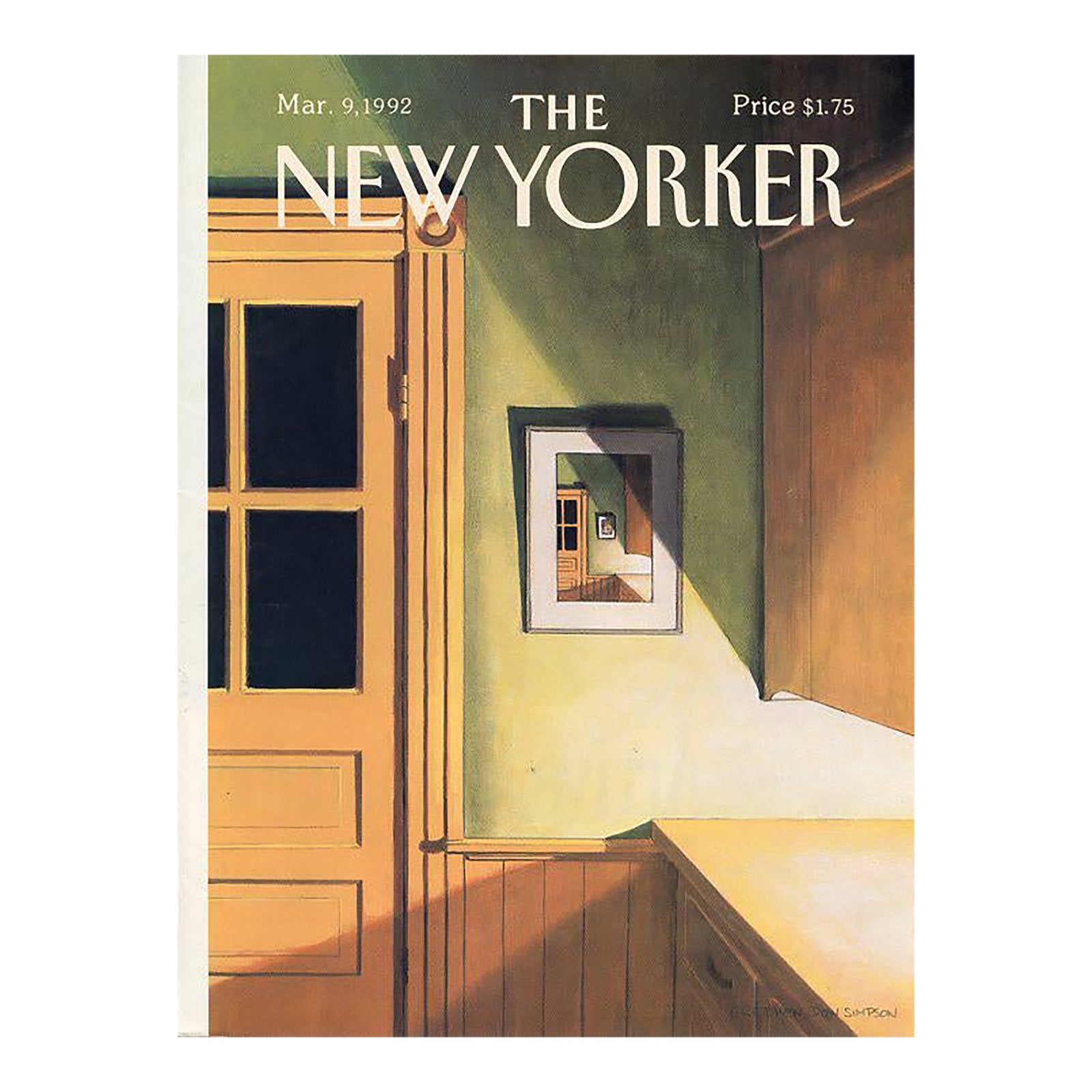 1992 Vintage New Yorker Cover, March 9 (Gretchen Dow Simpson), Original ...
