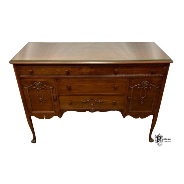 Antique Traditional Victorian Style Mahogany Sideboard | Chairish