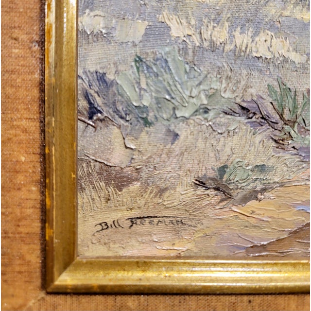 Bill Edward Freeman -Desert Mountain Landscape-Impressionist Oil ...