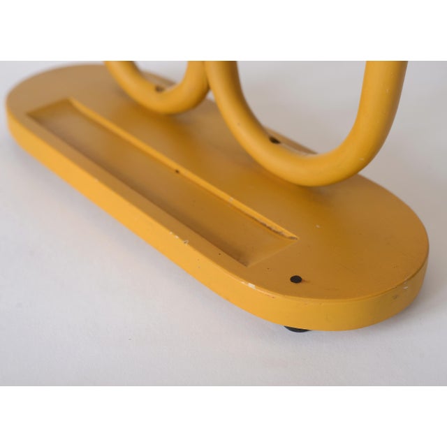 Vintage Italian Yellow Art Deco Boho Wooden Vanity Mirror | Chairish