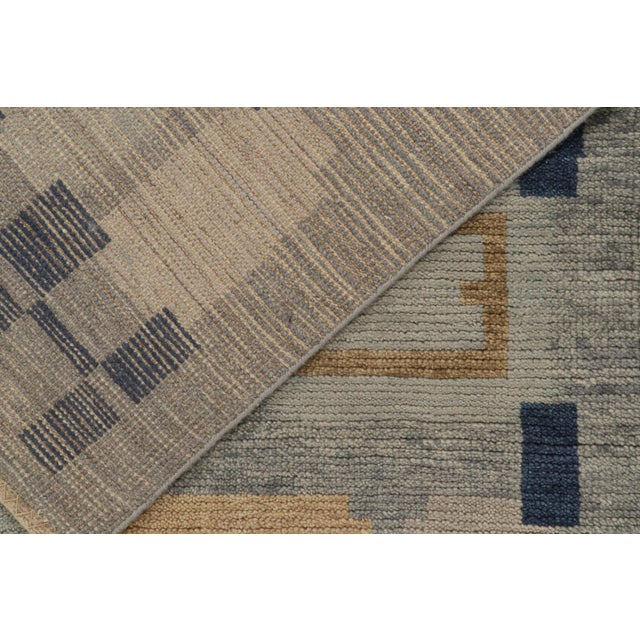 2010s Rug & Kilim’s Scandinavian Style Rug in Blue, Brown & Gray ...