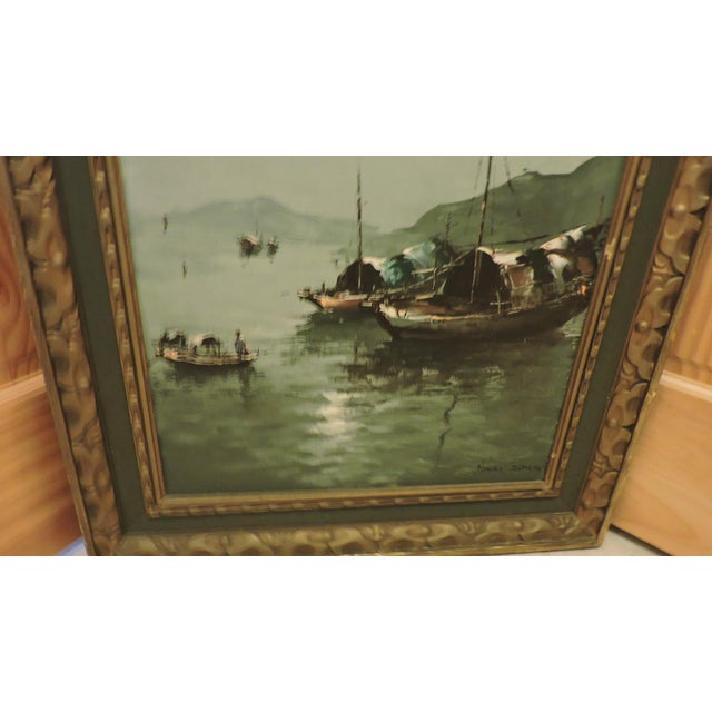 1980s Vintage Naigi Sing Painting, Framed | Chairish