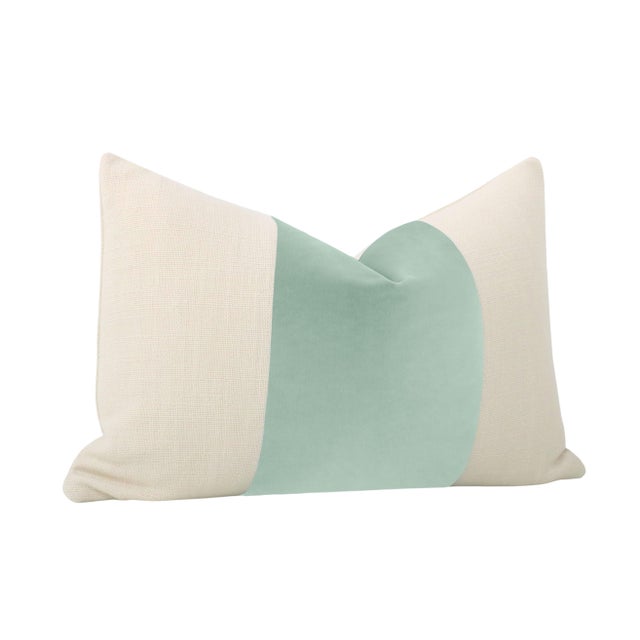 12" X 18" Sea Blue Italian Velvet Lumbar Pillows - a Pair | Chairish