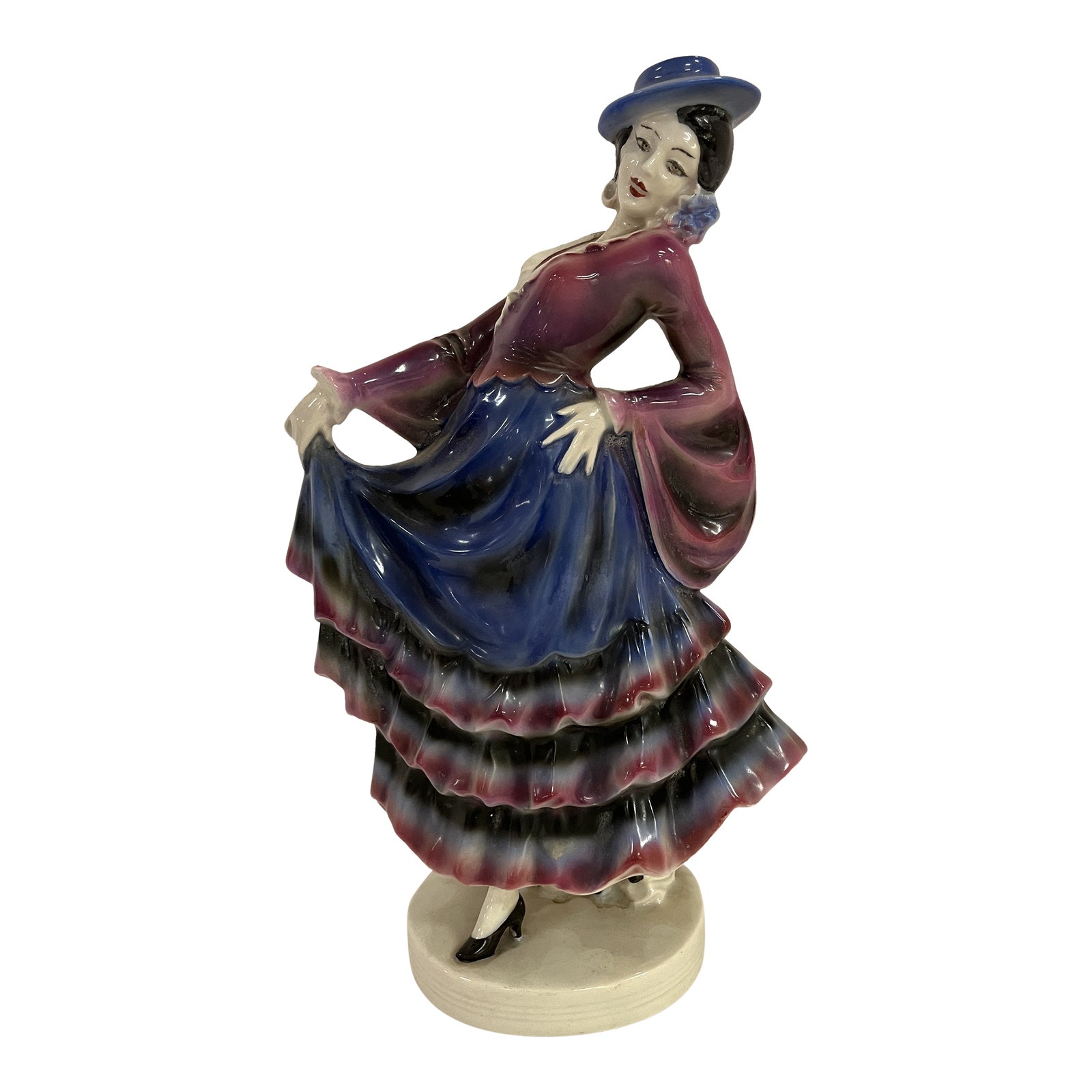 1950's Mid Century Modern Ceramic Spanish Dancer Lady | Chairish