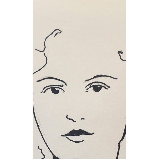 “Lady With Flowing Hair” Contemporary Gestalt Style Drawing by Sarah ...