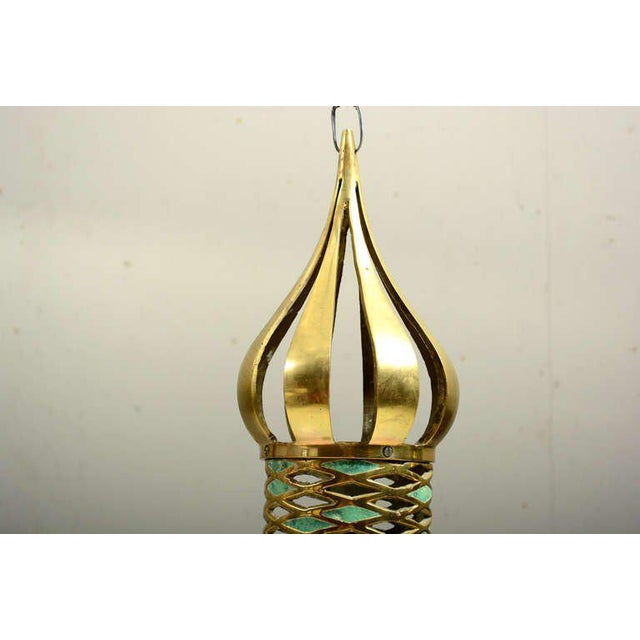 1950s Pepe Mendoza Sculptural Hanging Pendant Fixture Brass and ...