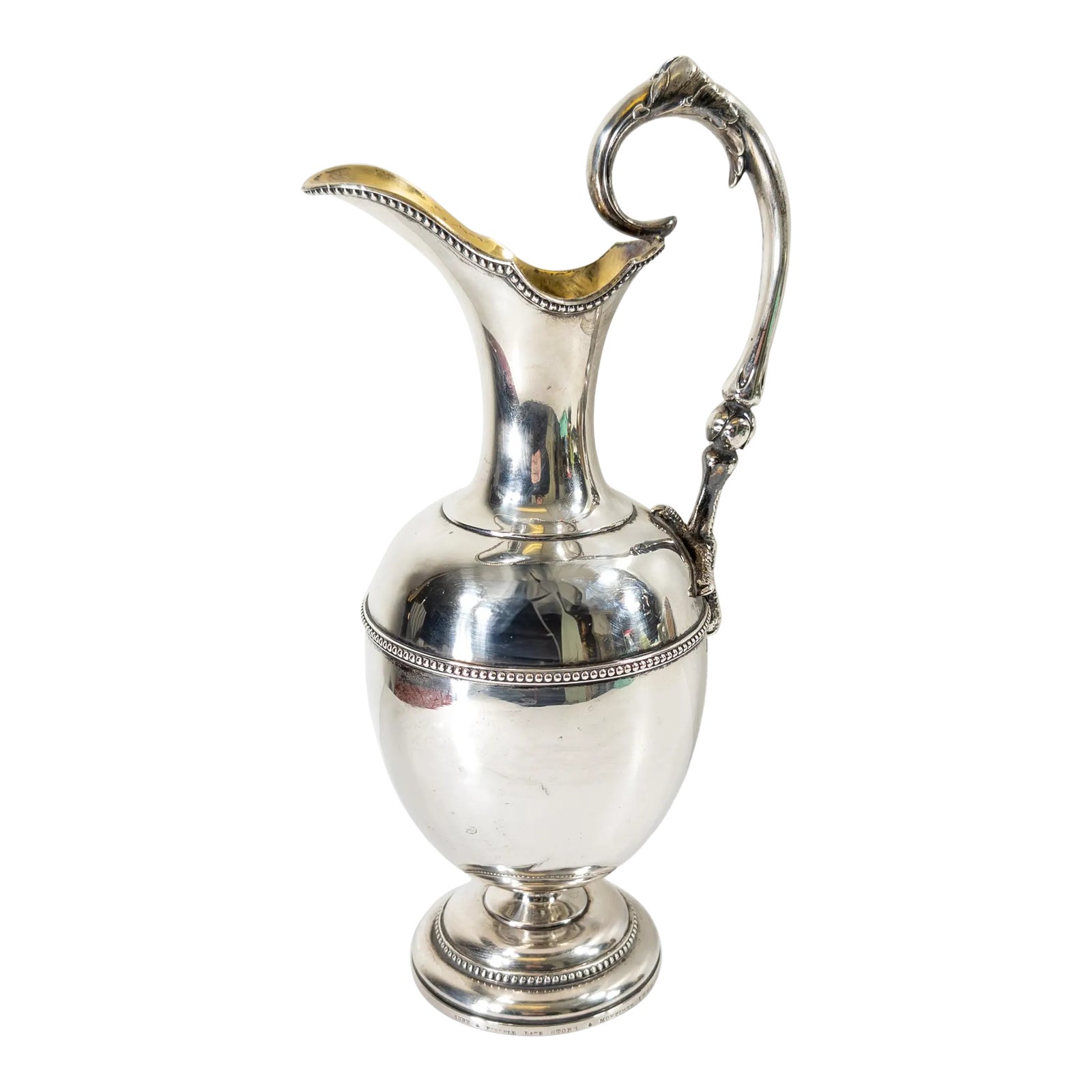 19th Century English Regency Sterling Silver Ewer Pitcher by John ...