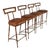Set of 4 Modern Campaign Bar Stools Attributed to Maitland-Smith, 1980s ...