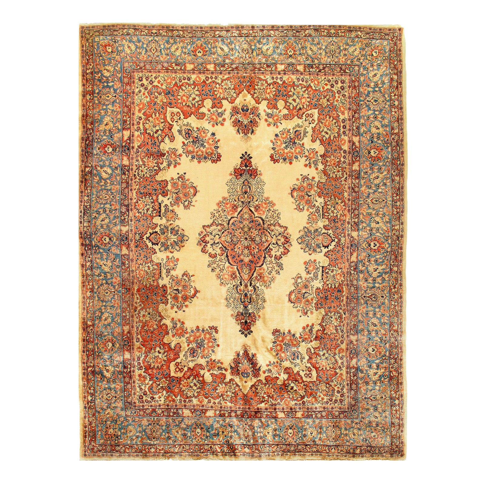 Pasargad Persian Vintage Sarouk Rug - 8'8 X 11'9" | Chairish