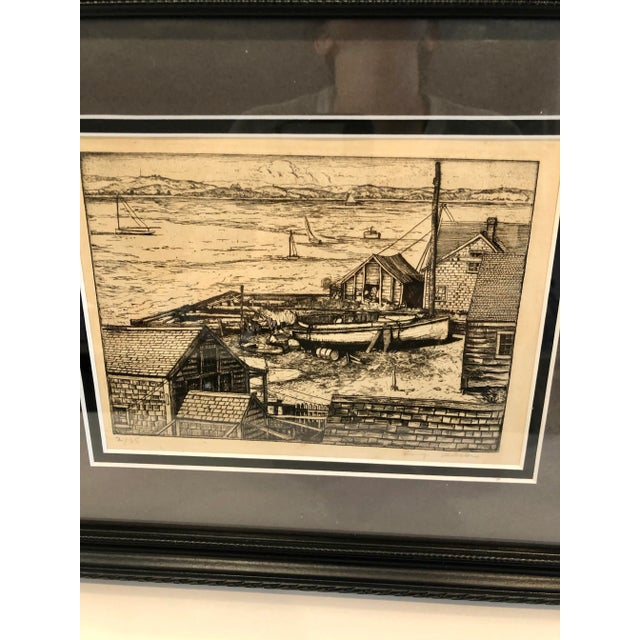 Vintage Fishing and Boat Print Signed and Numbered | Chairish