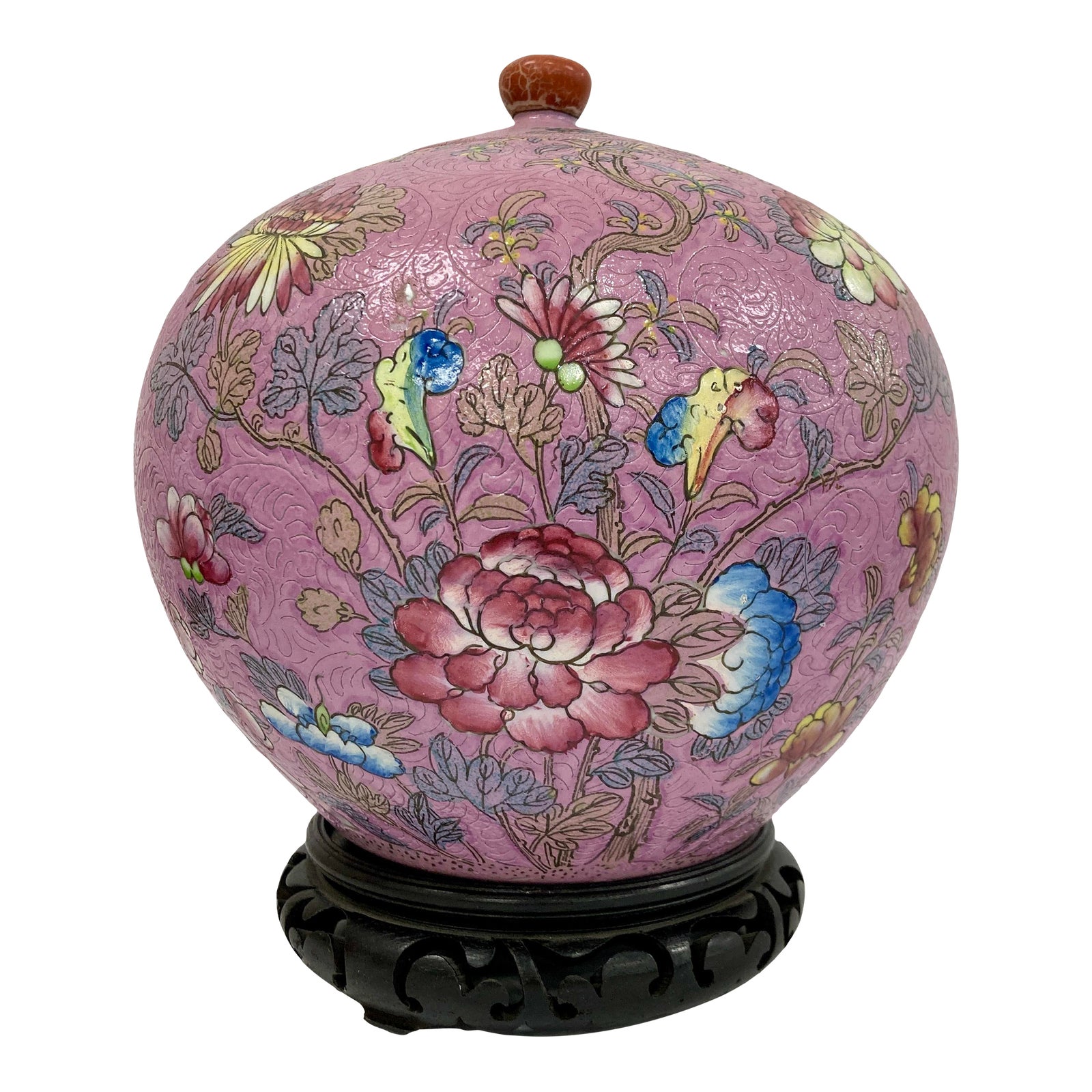 Antique Chinese Porcelain Marriage Jar - Ch'ien Lung Period | Chairish