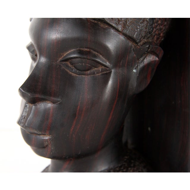 Vintage West African Hand Carved Wenge Tribal Bookends - a Pair | Chairish